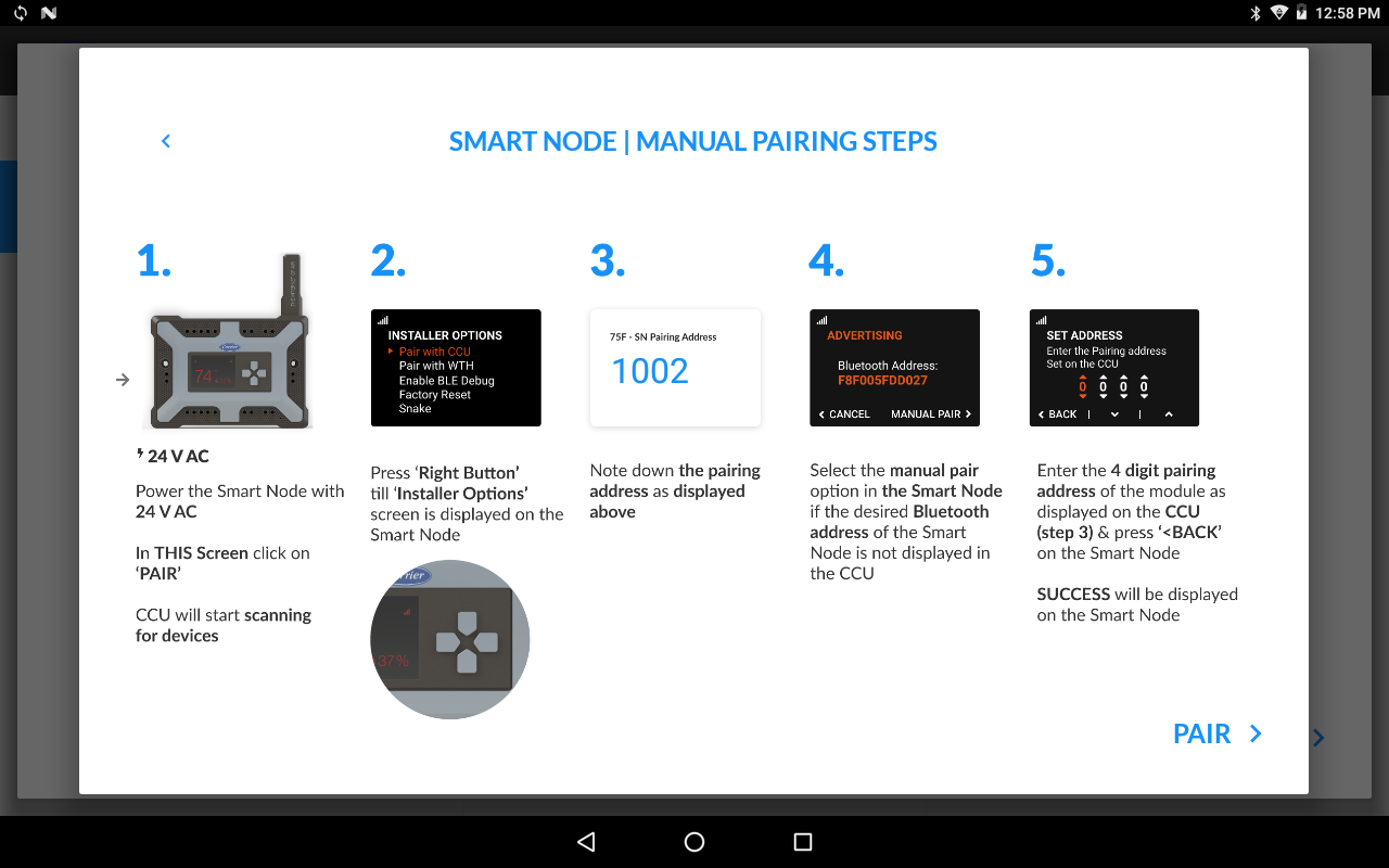 Alternate/ Manual Pairing for SmartNode – ClimaVision