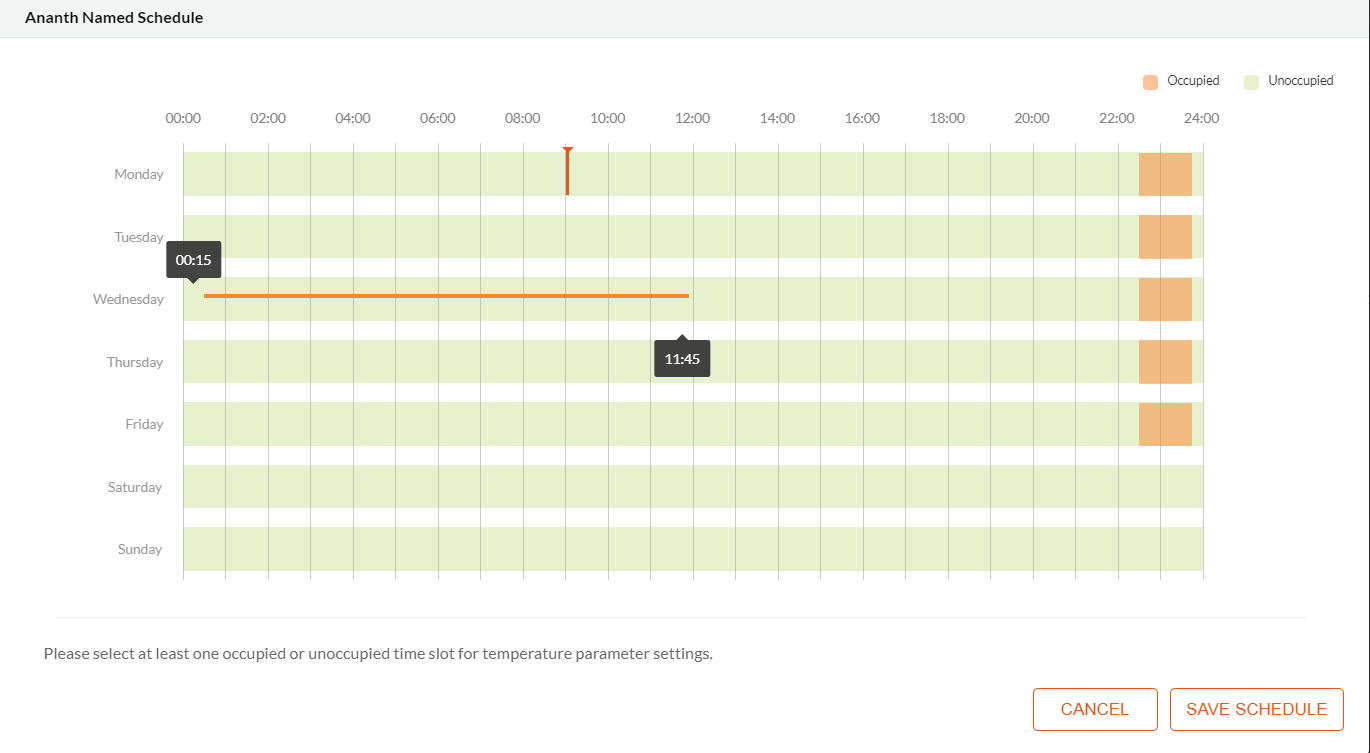 Creating, Applying and Editing Named Schedules – ClimaVision