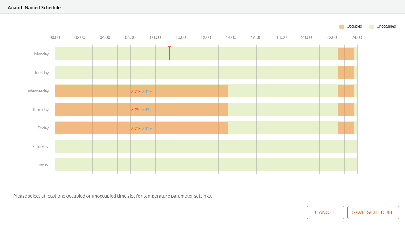 Creating, Applying and Editing Named Schedules – ClimaVision