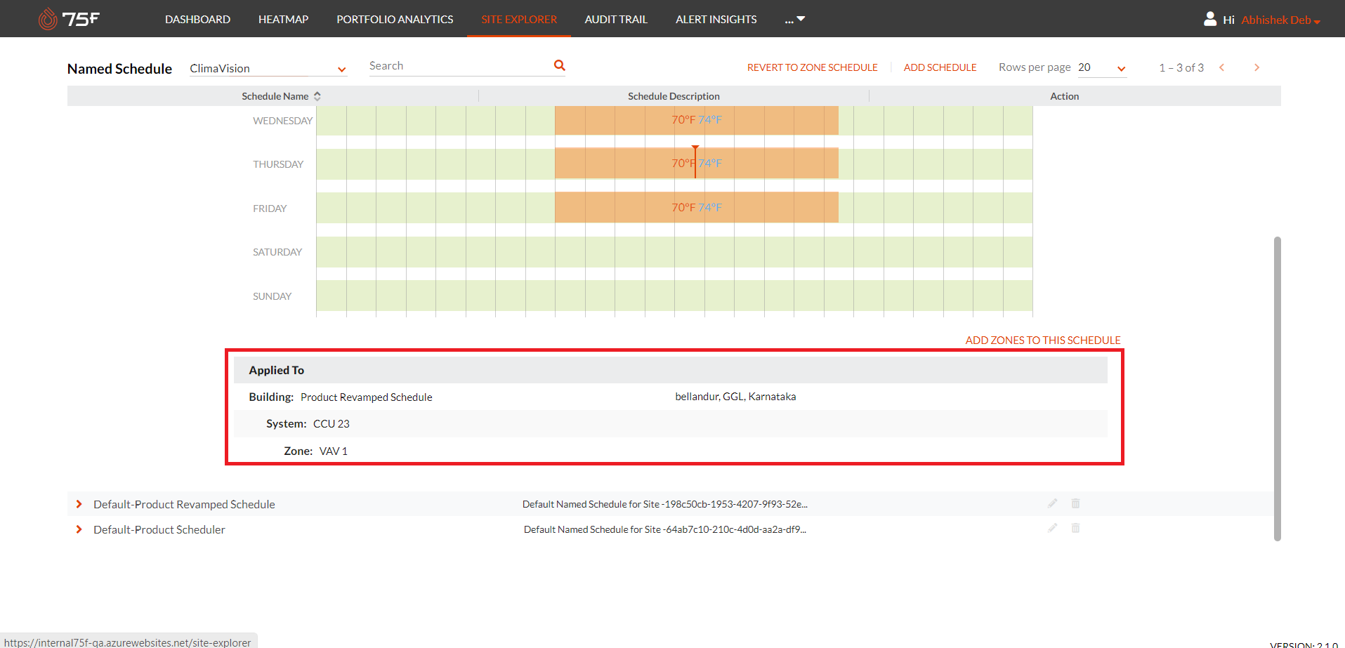 Creating Applying And Editing Named Schedules Climavision