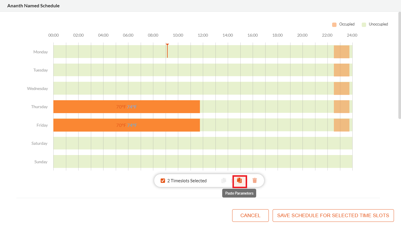 Creating, Applying and Editing Named Schedules – ClimaVision