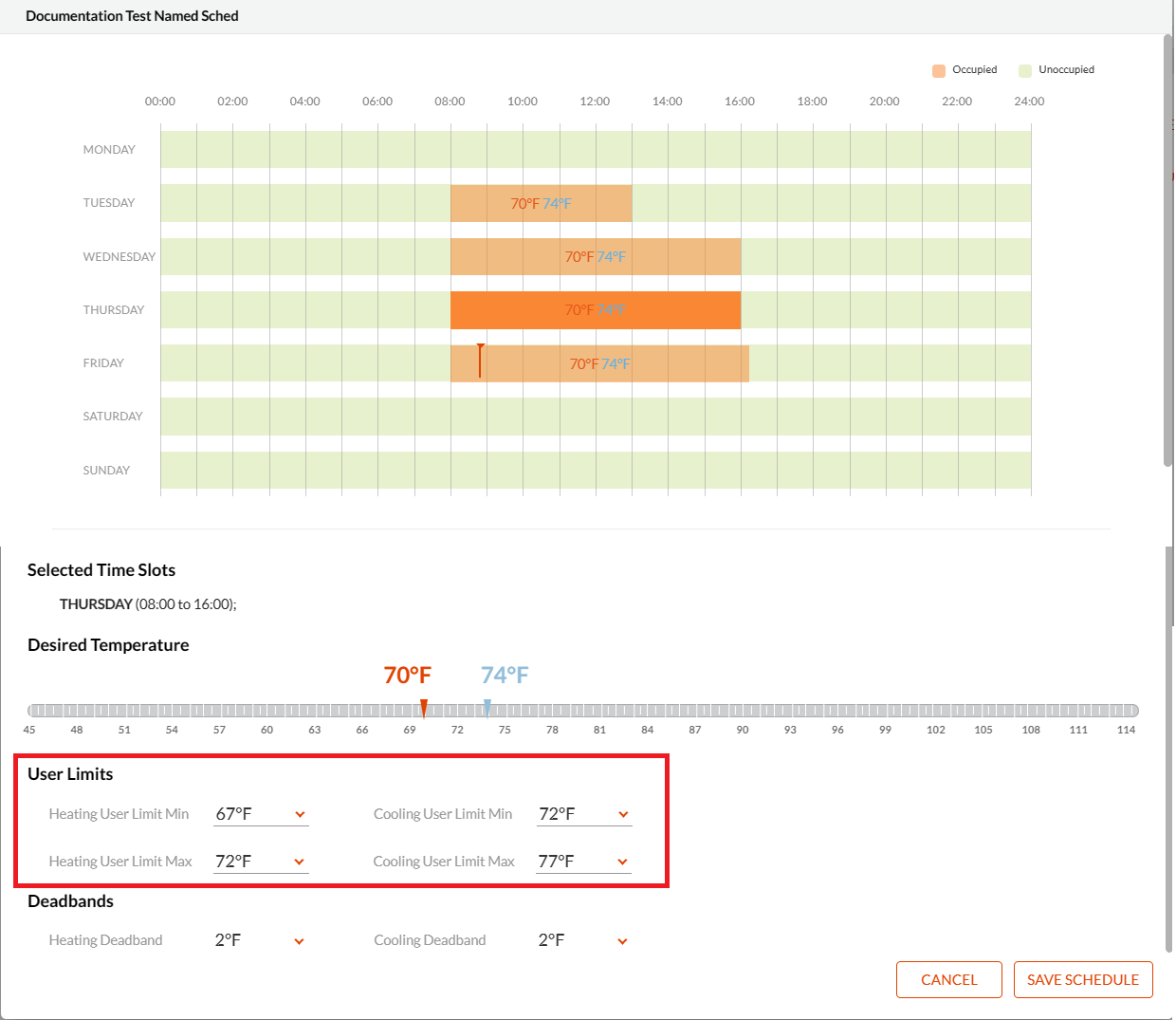 Creating, Applying and Editing Named Schedules – ClimaVision