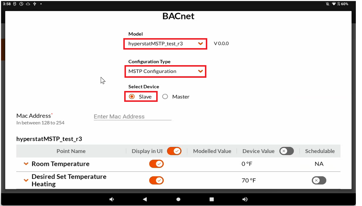 CCU as BACnet MSTP Server – ClimaVision